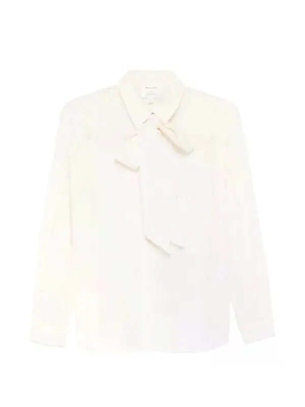 MAISON123 Broderie Anglaise Shirt - Neutrals