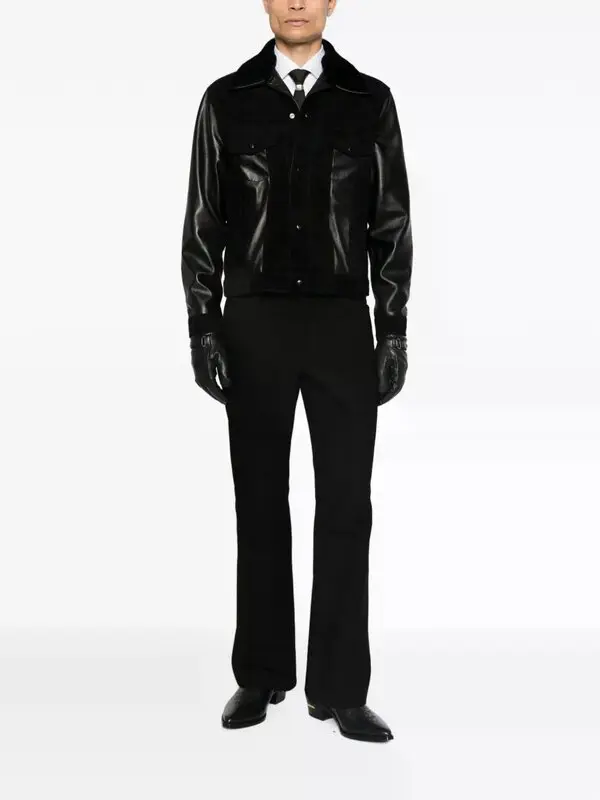 ERNEST W. BAKER Panelled Leather Jacket
