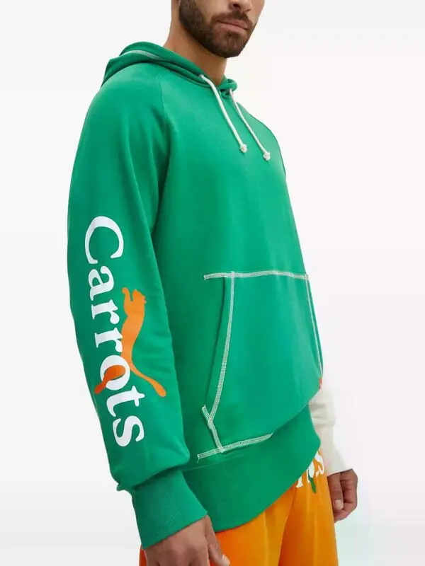 PUMA X Carrots Logo-print Colour-block Hoodie