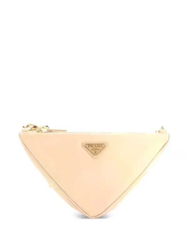 Prada Double Symbole Triangle Mini Shoulder Bag - Neutrals