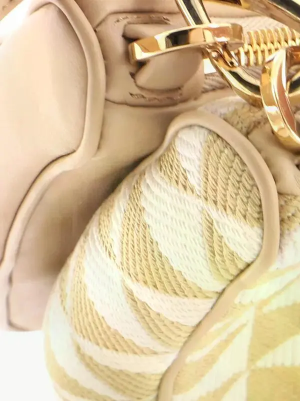 Prada Double Symbole Triangle Mini Shoulder Bag - Neutrals