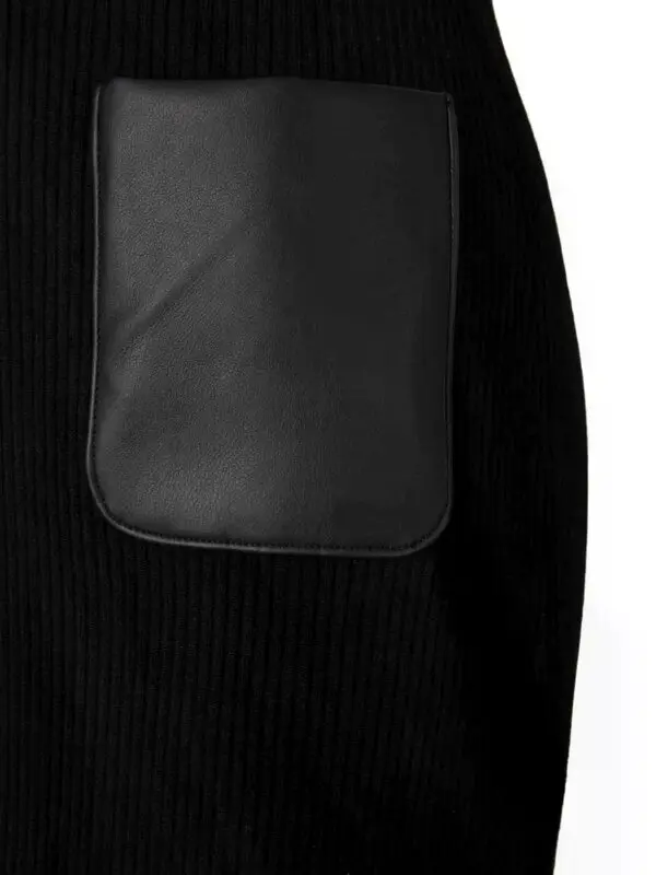 Simkhai Viretta Belted Ribbed-knit Mini Dress