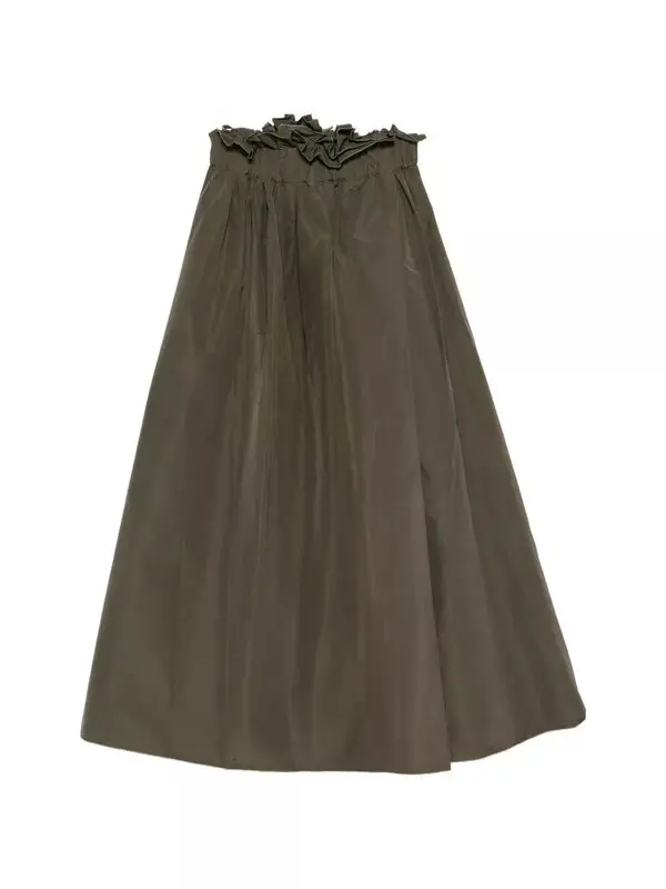 CO.GO Pleated Maxi Skirt - Green