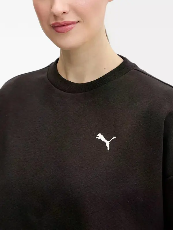 PUMA Logo-embroidered Drop-shoulder Sweater