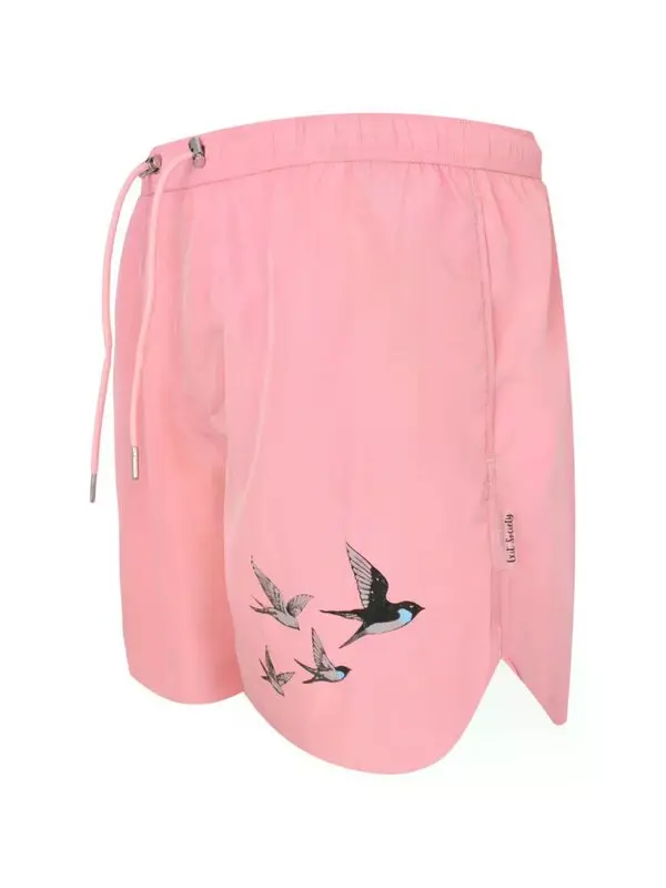 EXIT SOCIETY Bird-print Swim Shorts