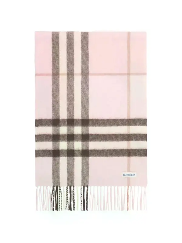 Burberry Check Cashmere Scarf - Pink