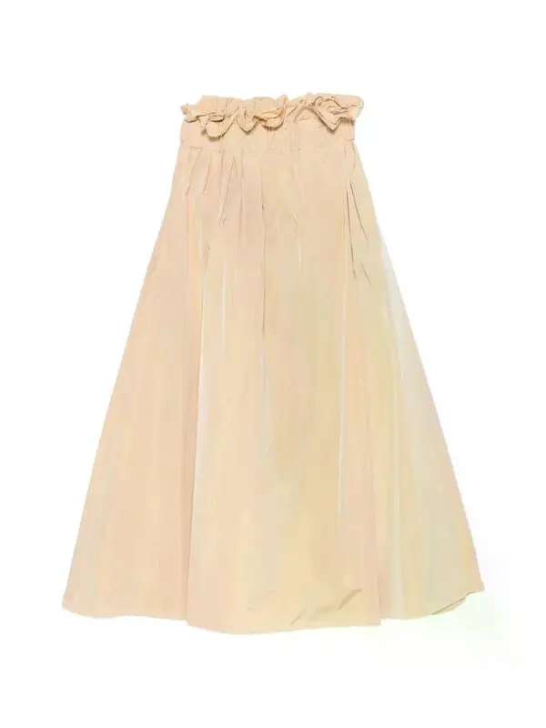 CO.GO Paperbag-waist Maxi Skirt - Neutrals