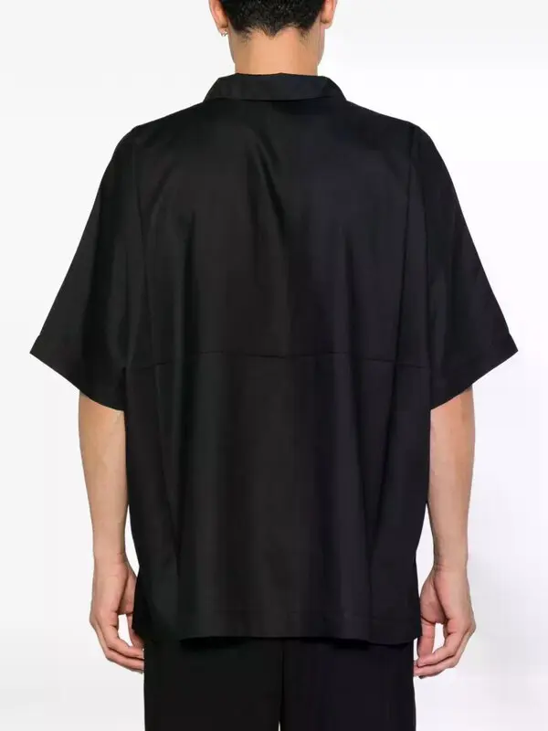 Issey Miyake Short-sleeve Notched-collar Shirt