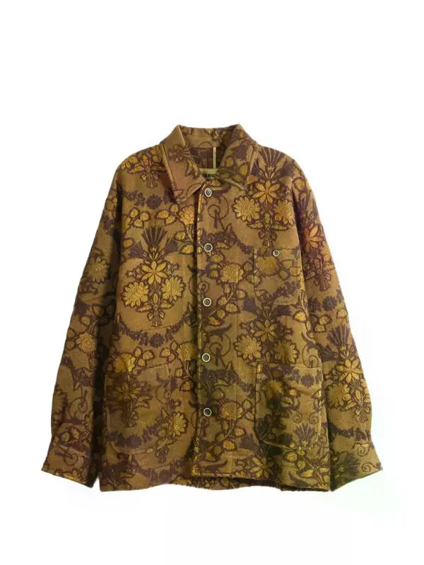 UMA WANG Jinn Floral-jacquard Button-up Jacket
