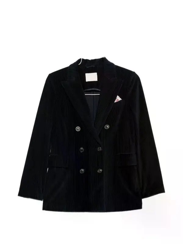 CIRCOLO 1901 Double-breasted Corduroy Jacket - Black