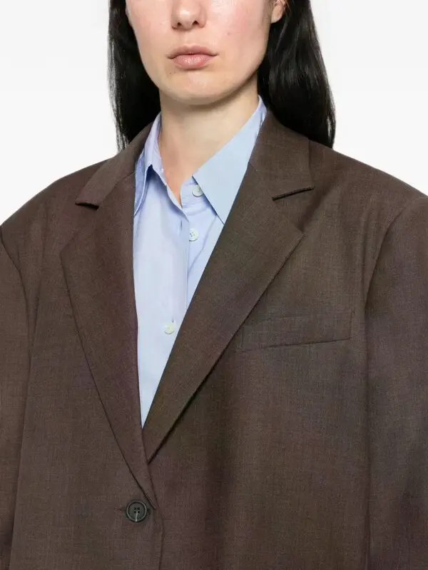 THE M.. Carmen Single-breasted Blazer - Brown