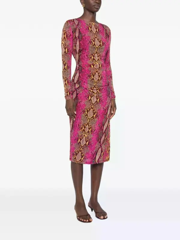 Diane Von Furstenberg Darrius Snake-print Midi Dress