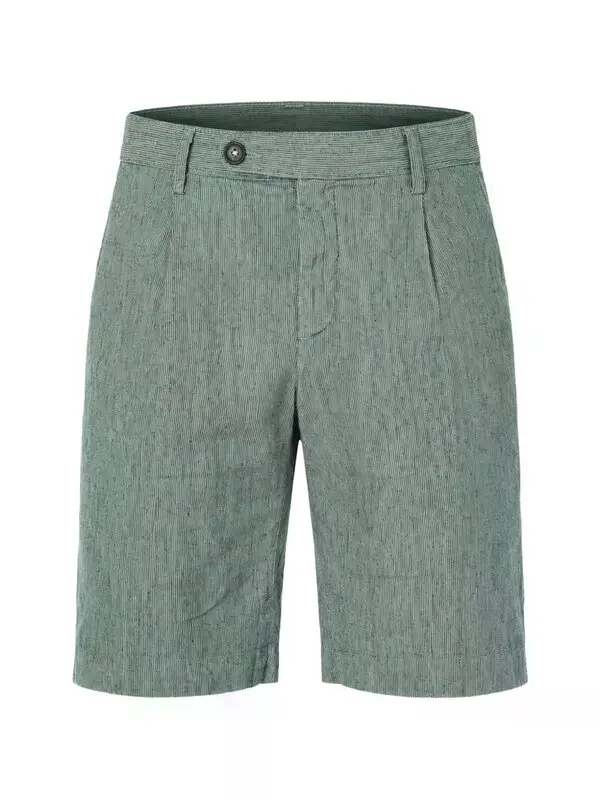 Massimo Alba Pleated Pinstripe Bermuda Shorts