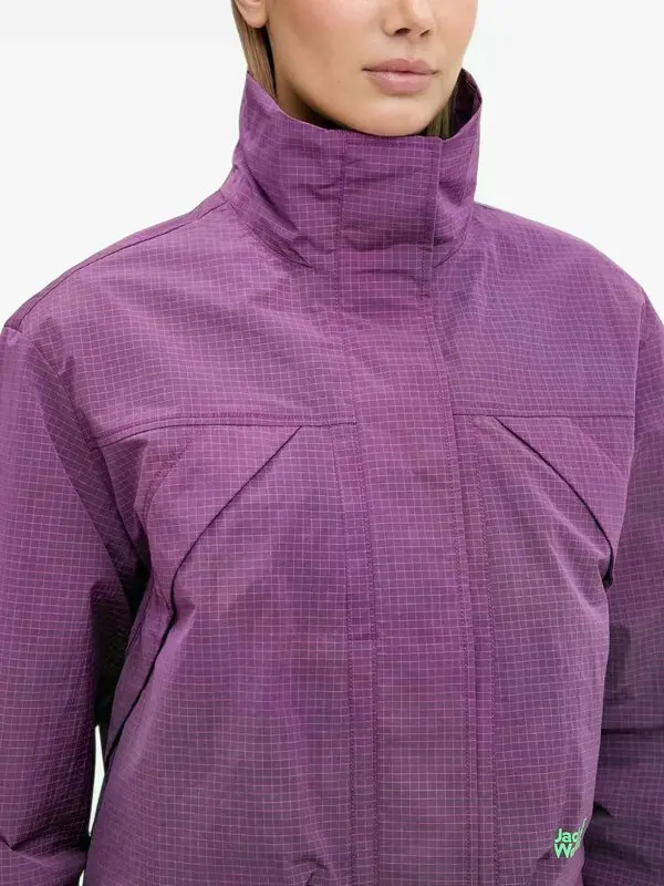 JACK WOLFSKIN Findi The Wild Logo-print Rain Jacket - Purple