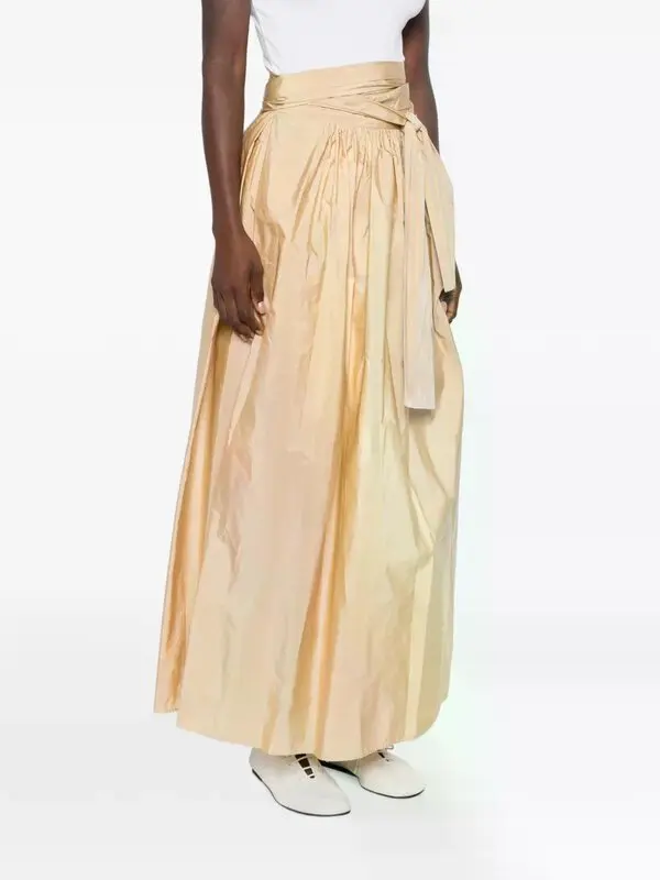 CO.GO High-waisted Wrap-tie Maxi Skirt