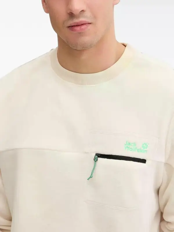 JACK WOLFSKIN Fleece-texture Zip-pocket Sweatshirt