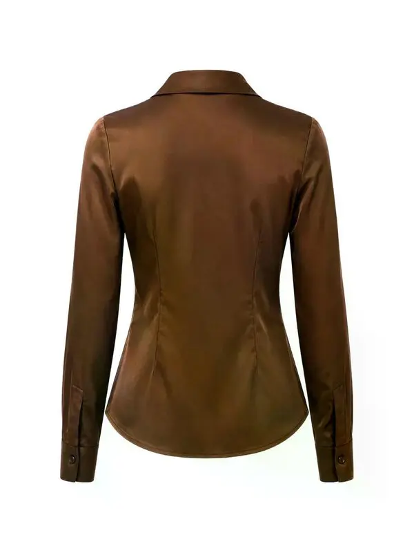 Marella Ruched Satin-finish Shirt