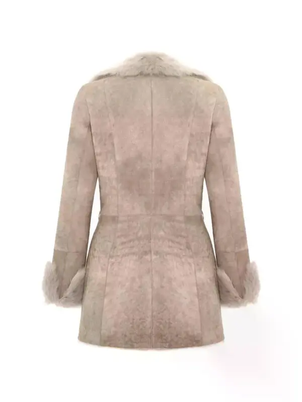 BIGARDINI Lumina Shearling-trim Belted Jacket