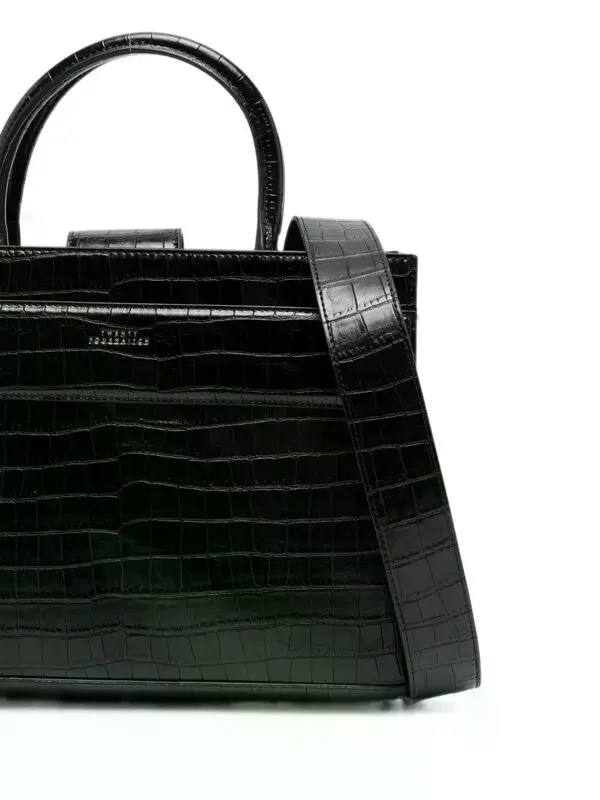 TWENTY FOURHAITCH Serane Crocodile-embossed Leather Tote Bag