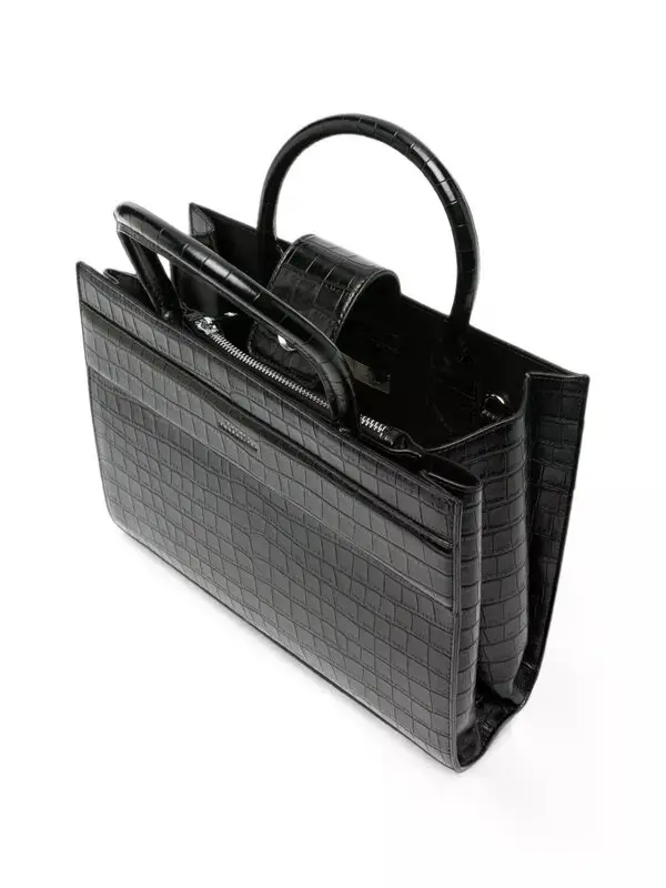 TWENTY FOURHAITCH Serane Crocodile-embossed Leather Tote Bag