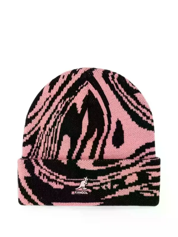 KANGOL Abstract-print Beanie Hat - Pink