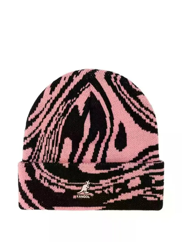 KANGOL Abstract Print Beanie - Pink