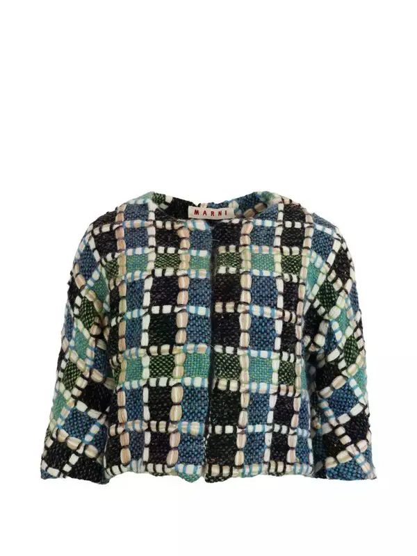 Marni Spencer Cropped Jacket - Blue