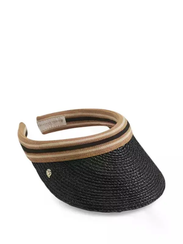 Helen Kaminski Bianca 8 Striped Woven Visor - Grey
