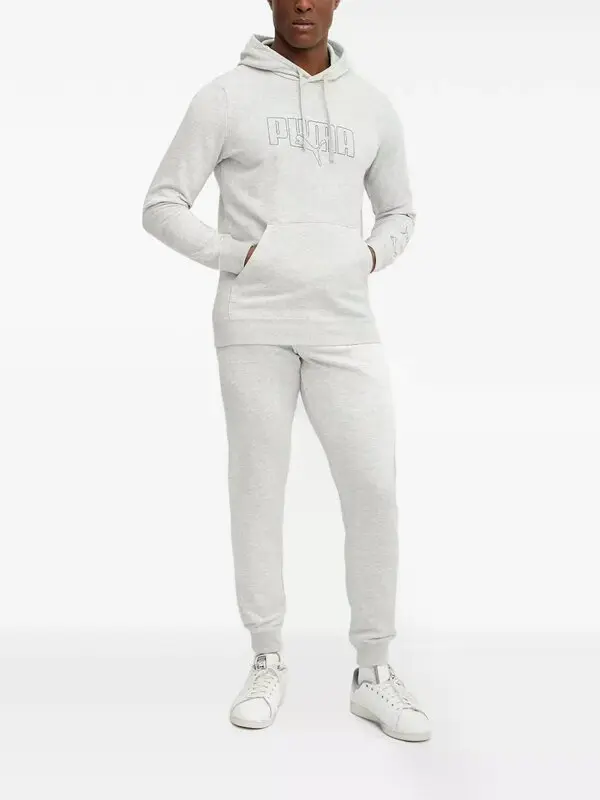 PUMA Logo-embroidered Hoodie - Grey