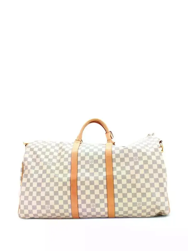 LOUIS VUITTON Keepall Bandoulière Travel Bag - White