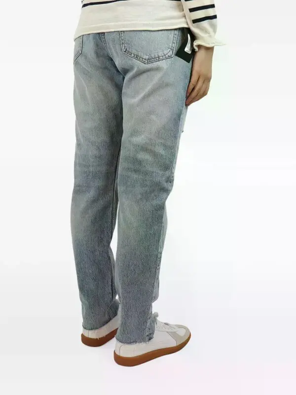 Rag & Bone Rosa Distressed Mid-rise Straight-leg Jeans