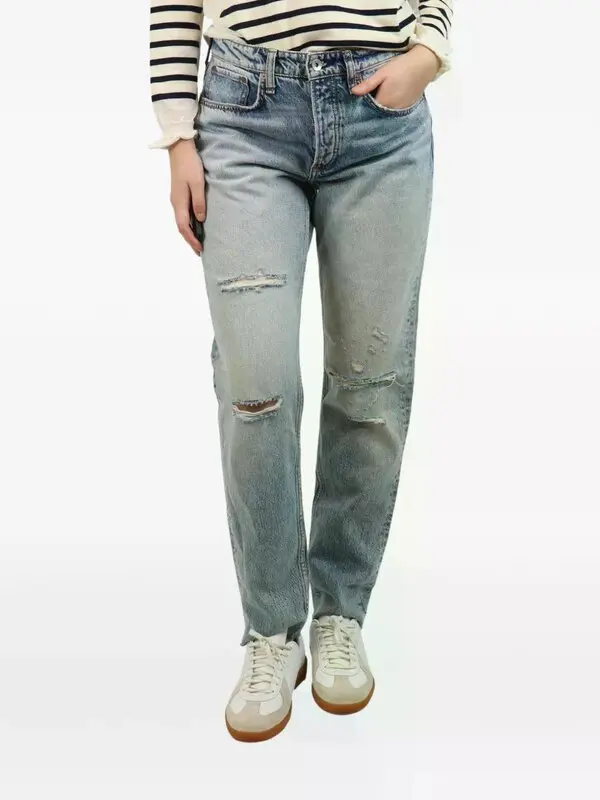 Rag & Bone Rosa Distressed Jeans - Blue