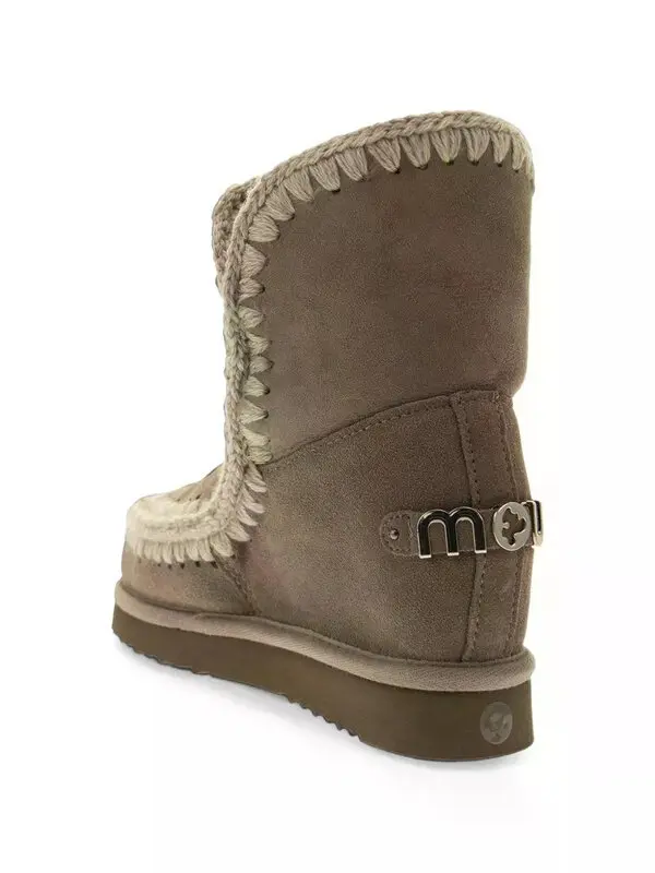 Mou Crochet-trim Ankle Boots