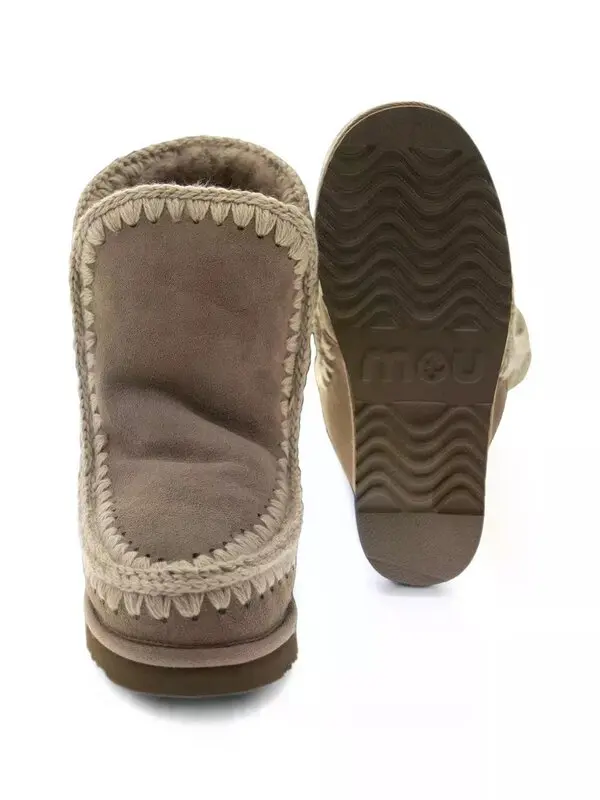 Mou Crochet-trim Ankle Boots