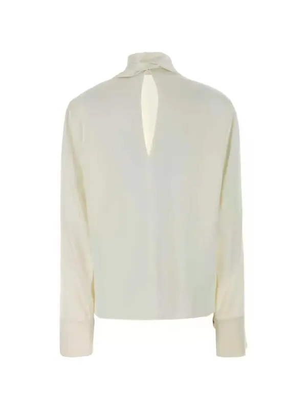 Stella McCartney Tie-neck Satin Blouse - Neutrals