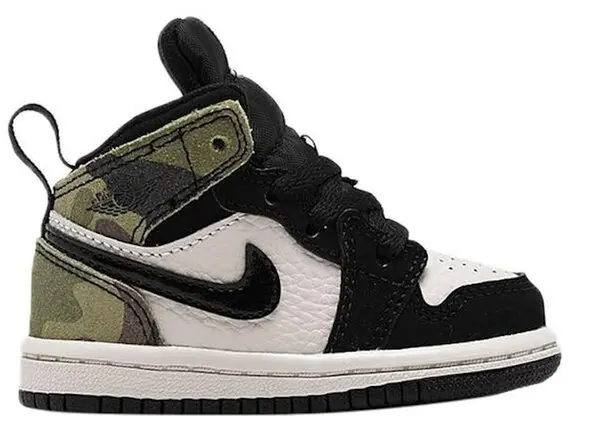 JORDAN 1 Mid Se Camoin - Light Bone/black