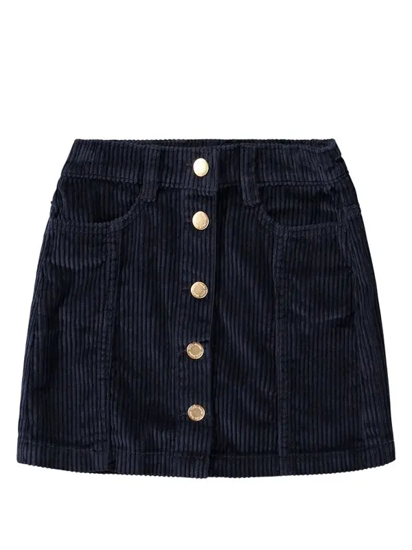 MOLO Bera Corduroy Button-front Skirt - Blue