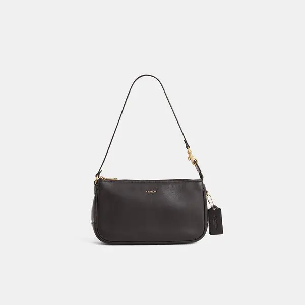 COACH Plaza Bag In Natural Grain Leather - Brass/black
