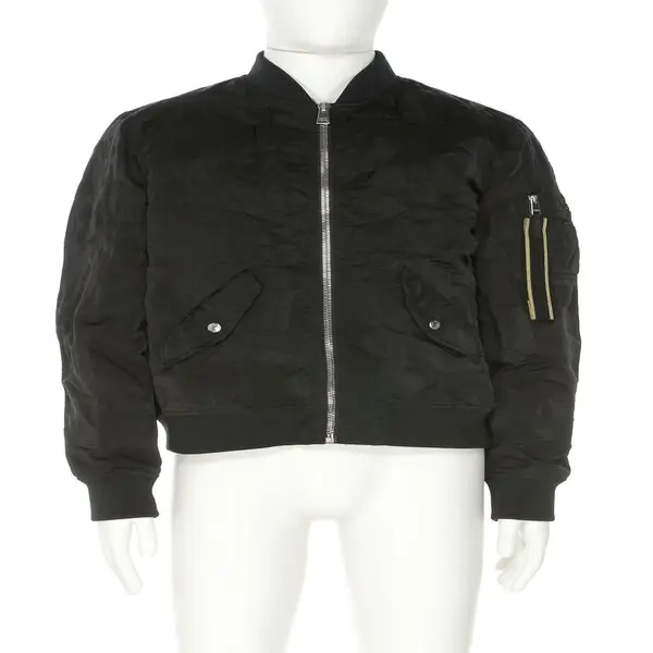 Fendi Patchwork Jacquard Bomber Jacket - Black