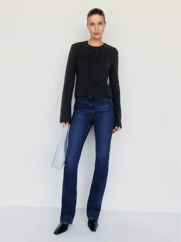 REFORMATION Ashley Regenerative Wool Crew Sweater Sheep
