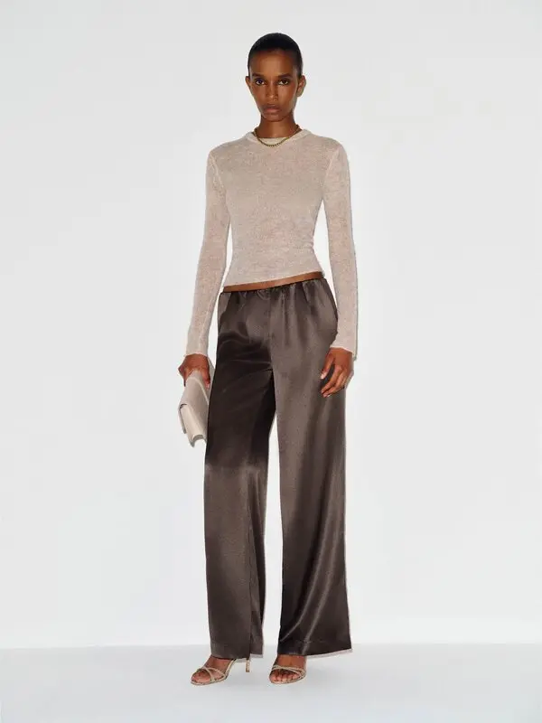 REFORMATION Stacey Satin Short Pant Pearl