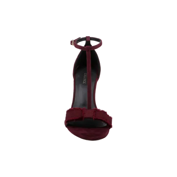 L'Agence Lerner Suede Stiletto Sandal - Deep Port