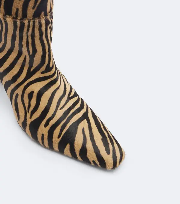 AeydĒ Silva Zebra-print Calf Hair Knee-high Boots