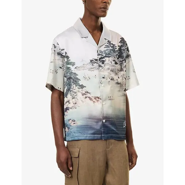 1886 Japanese Bay Printed Satin Shirt