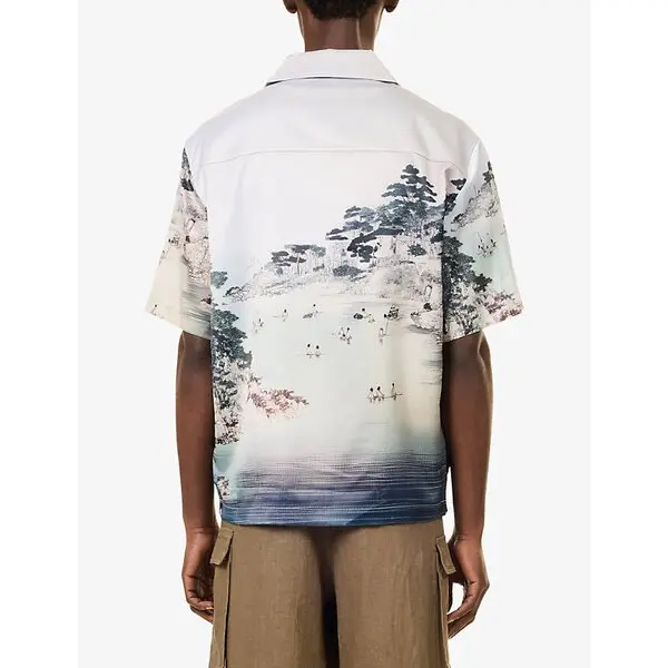 1886 Japanese Bay Printed Satin Shirt