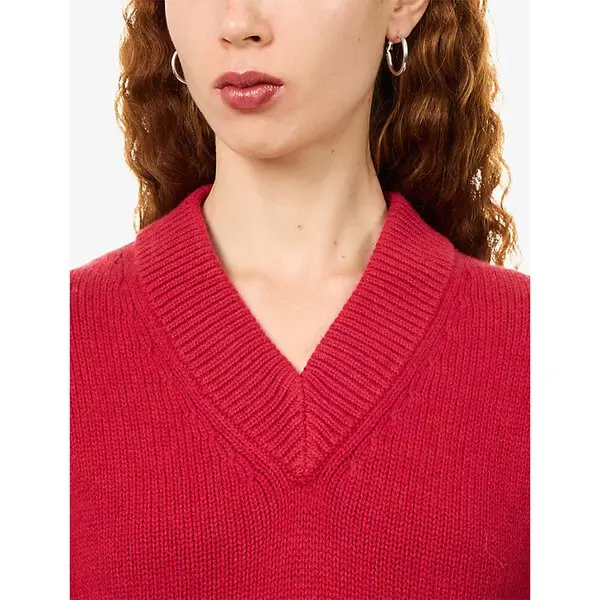 Rails Lidya V-neck Jumper - Crimson