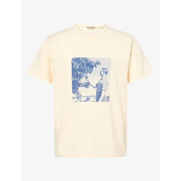 JW Anderson Picking Fruit Cotton T-shirt - Ecru