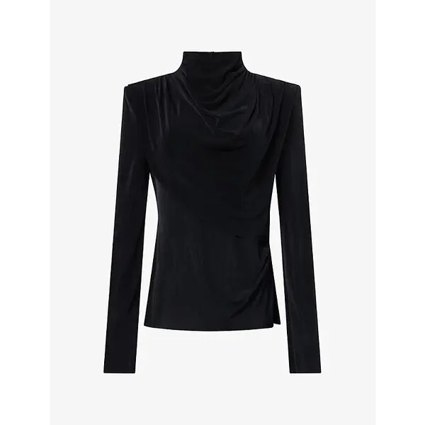 Camilla And Marc Katerina Long-sleeve Stretch-knit Top - Black