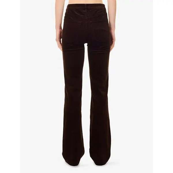 FRAME The Corduroy Reboot Flared Stretch-cotton Trousers