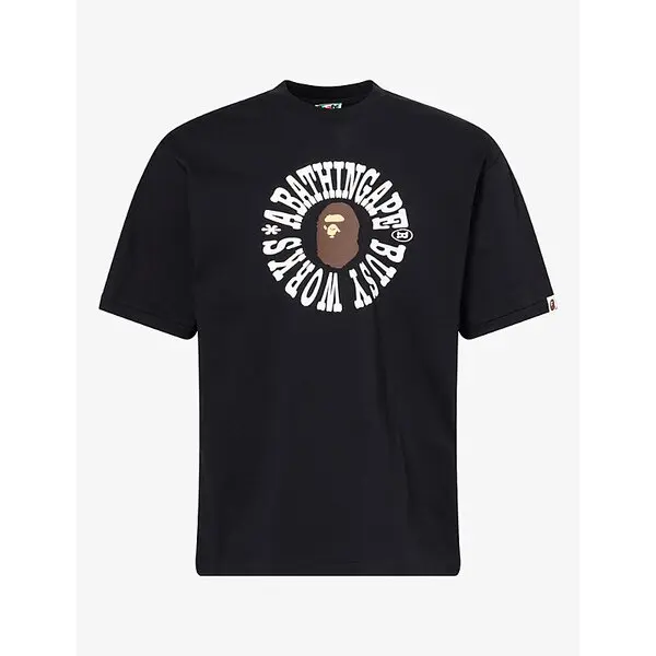 A BATHING APE Busy Works Logo-print Cotton T-shirt